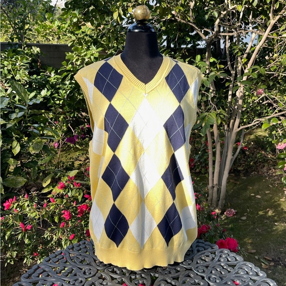 Club Room | Sweaters | Nwt Club Room Argyle Vneck Sweater Vest Size L ...